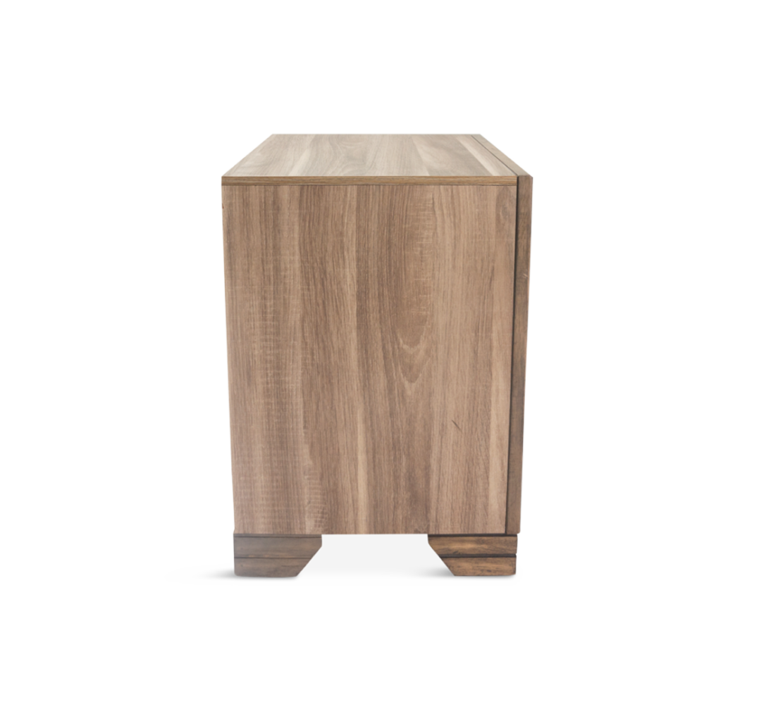 Athena Driftwood Nightstand - Fashion Furniture Rental